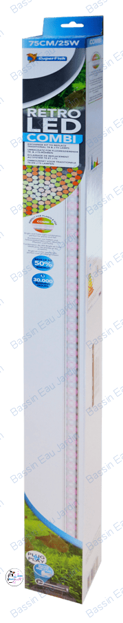 SUPERFISH RETRO LED COMBI T8&JT5 75CM/25W - Bassin Eau Jardin