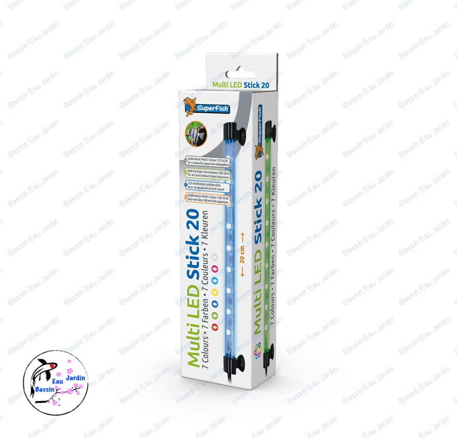SUPERFISH MULTI LED STICK 20CM/2W - Bassin Eau Jardin SUPERFISH MULTI LED STICK 20CM/2W - Bassin Eau Jardin